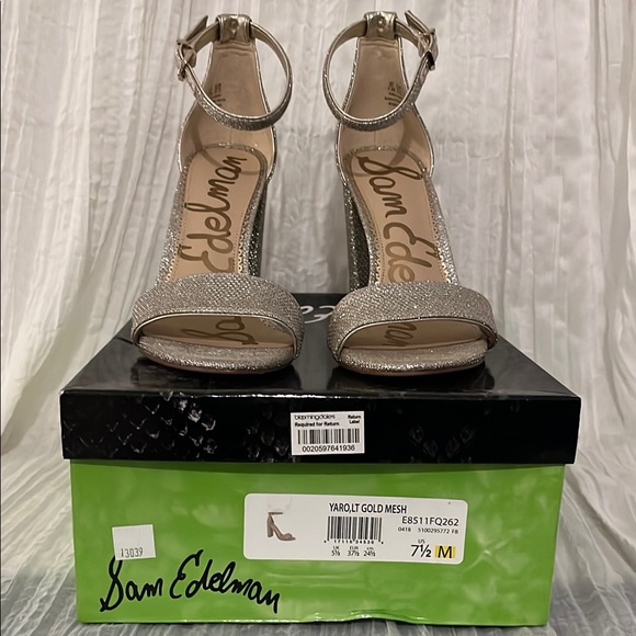 Sam Edelman | Shoes | Sam Edelman Gold High Heeled Sandals | Poshmark